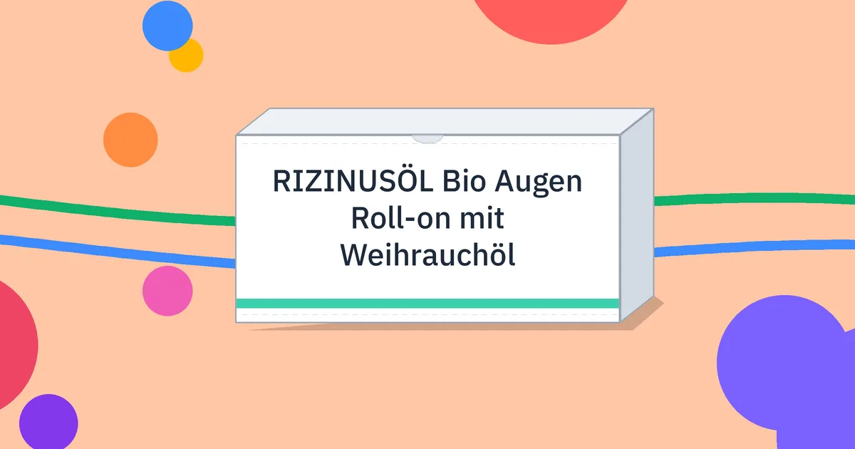 Symbolbild: Packung mit der Aufschrift RIZINUSÖL Bio Augen Roll-on mit Weihrauchöl (PZN 20389922) – Verfügbarkeit und Bezug in Apotheken in Frankfurt am Main