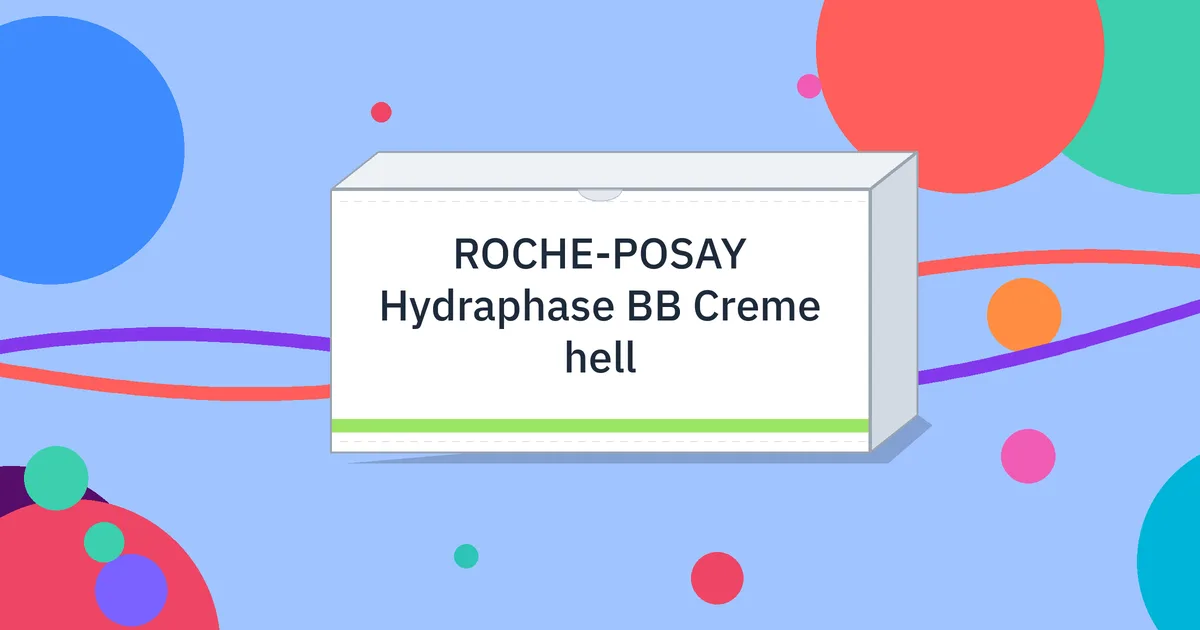 Symbolbild: Packung mit der Aufschrift ROCHE-POSAY Hydraphase BB Creme hell (PZN 18366026) – Verfügbarkeit und Bezug in Apotheken in Frankfurt am Main