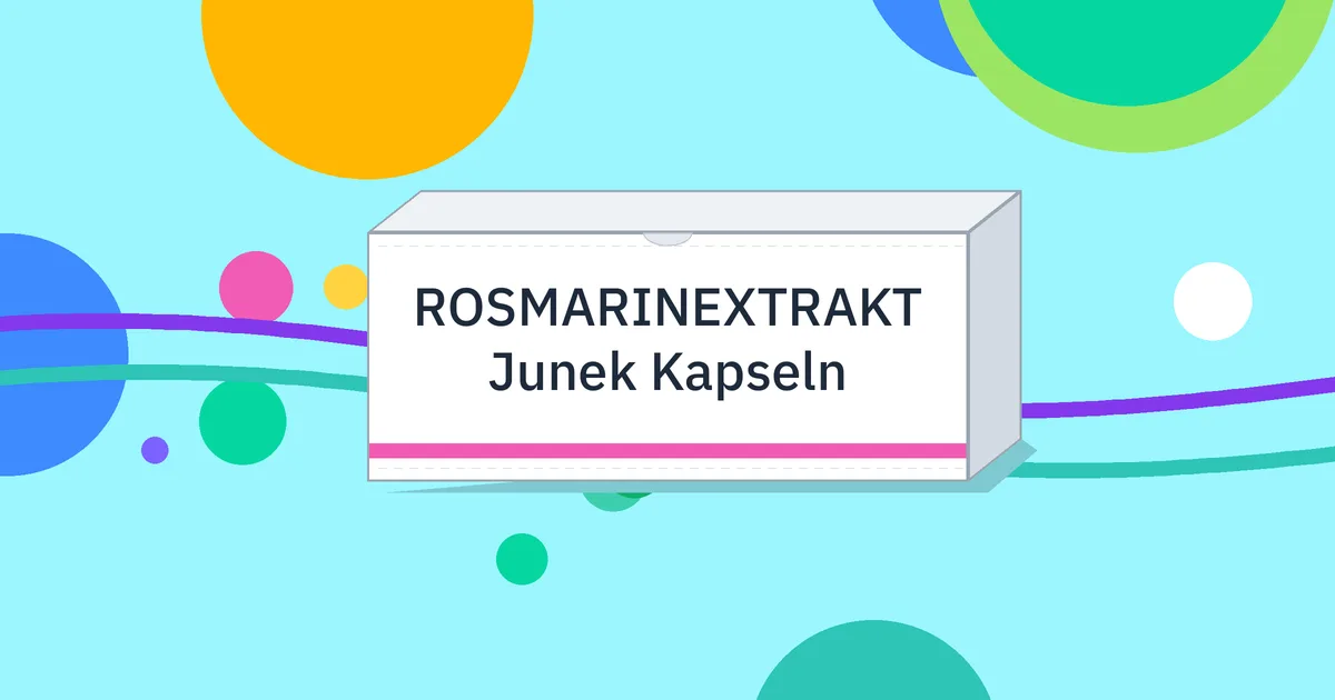 Symbolbild: Packung mit der Aufschrift ROSMARINEXTRAKT Junek Kapseln (PZN 01104397) – Verfügbarkeit und Bezug in Apotheken in Frankfurt am Main