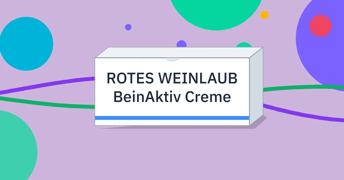 Symbolbild: Packung mit der Aufschrift ROTES WEINLAUB BeinAktiv Creme (PZN 19842859) – Verfügbarkeit und Bezug in Apotheken in Frankfurt am Main