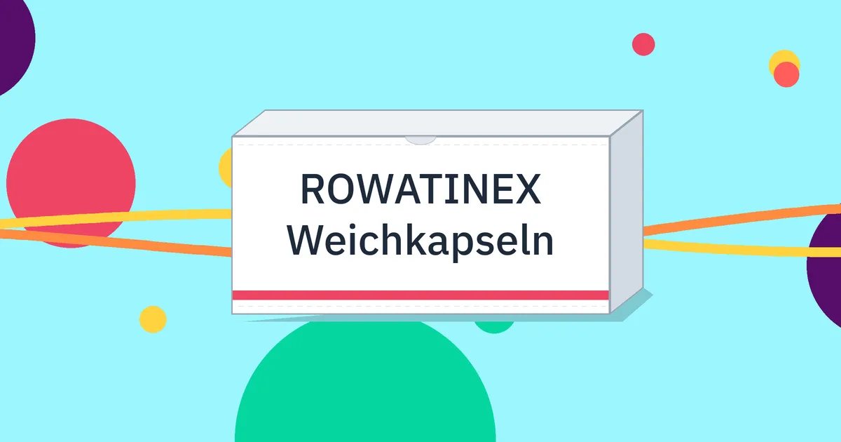 Symbolbild: Packung mit der Aufschrift ROWATINEX Weichkapseln (PZN 00888310) – Verfügbarkeit und Bezug in Apotheken in Frankfurt am Main
