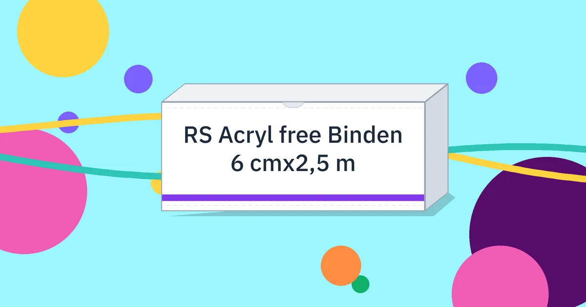 Symbolbild: Packung mit der Aufschrift RS Acryl free Binden 6 cmx2,5 m (PZN 05853322) – Verfügbarkeit und Bezug in Apotheken in Frankfurt am Main