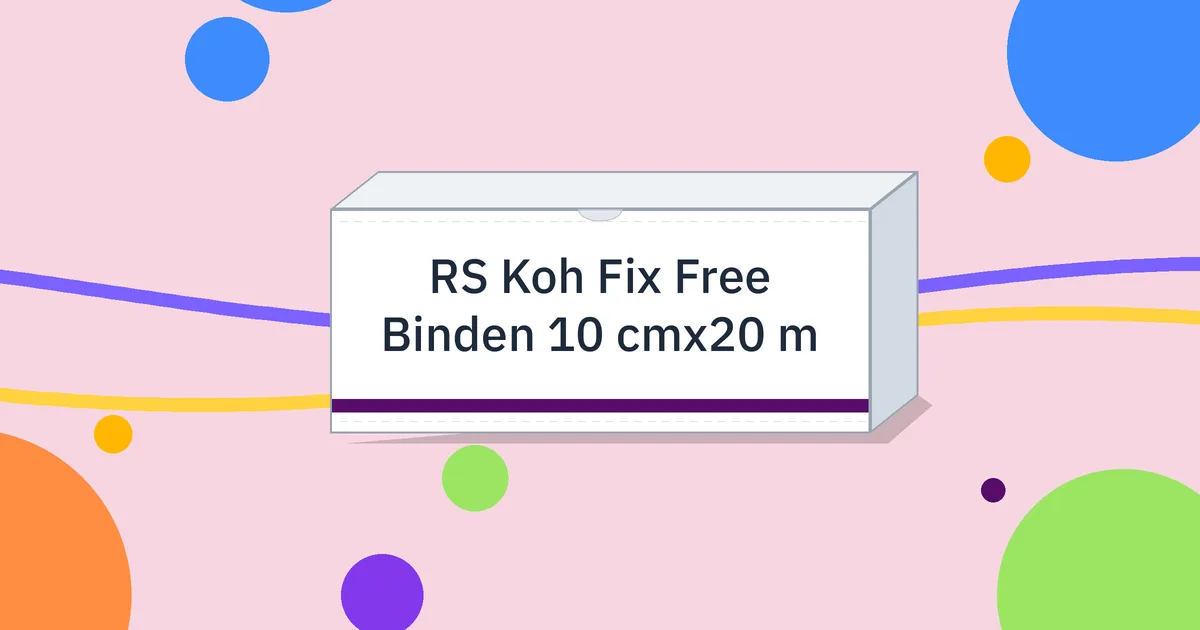 Symbolbild: Packung mit der Aufschrift RS Koh Fix Free Binden 10 cmx20 m (PZN 04652975) – Verfügbarkeit und Bezug in Apotheken in Frankfurt am Main