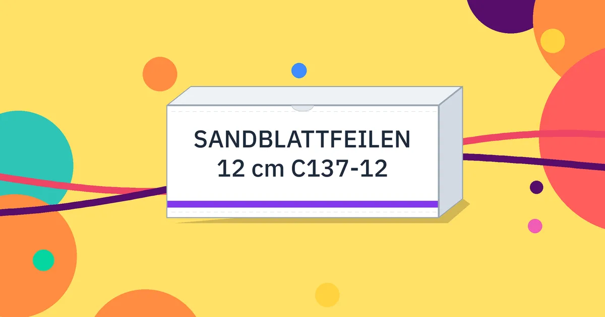 Symbolbild: Packung mit der Aufschrift SANDBLATTFEILEN 12 cm C137-12 (PZN 01451331) – Verfügbarkeit und Bezug in Apotheken in Frankfurt am Main