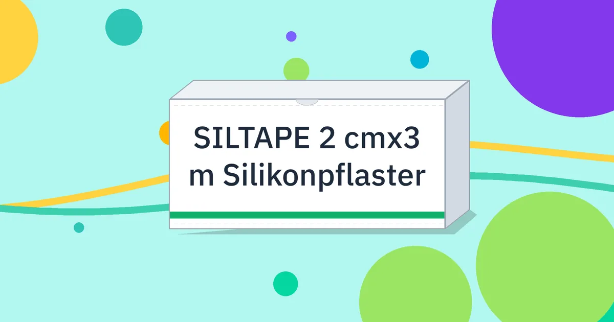 Symbolbild: Packung mit der Aufschrift SILTAPE 2 cmx3 m Silikonpflaster (PZN 14234210) – Verfügbarkeit und Bezug in Apotheken in Frankfurt am Main