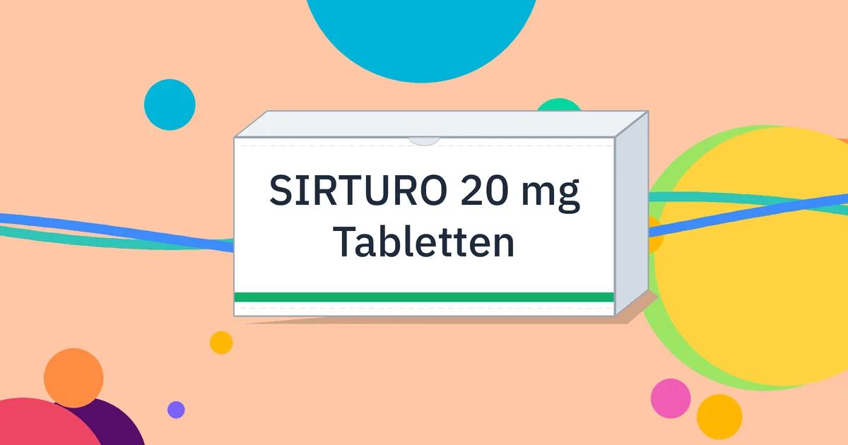 Symbolbild: Packung mit der Aufschrift SIRTURO 20 mg Tabletten (PZN 16759690) – Verfügbarkeit und Bezug in Apotheken in Frankfurt am Main