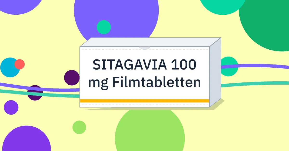Symbolbild: Packung mit der Aufschrift SITAGAVIA 100 mg Filmtabletten (PZN 18060899) – Verfügbarkeit und Bezug in Apotheken in Frankfurt am Main