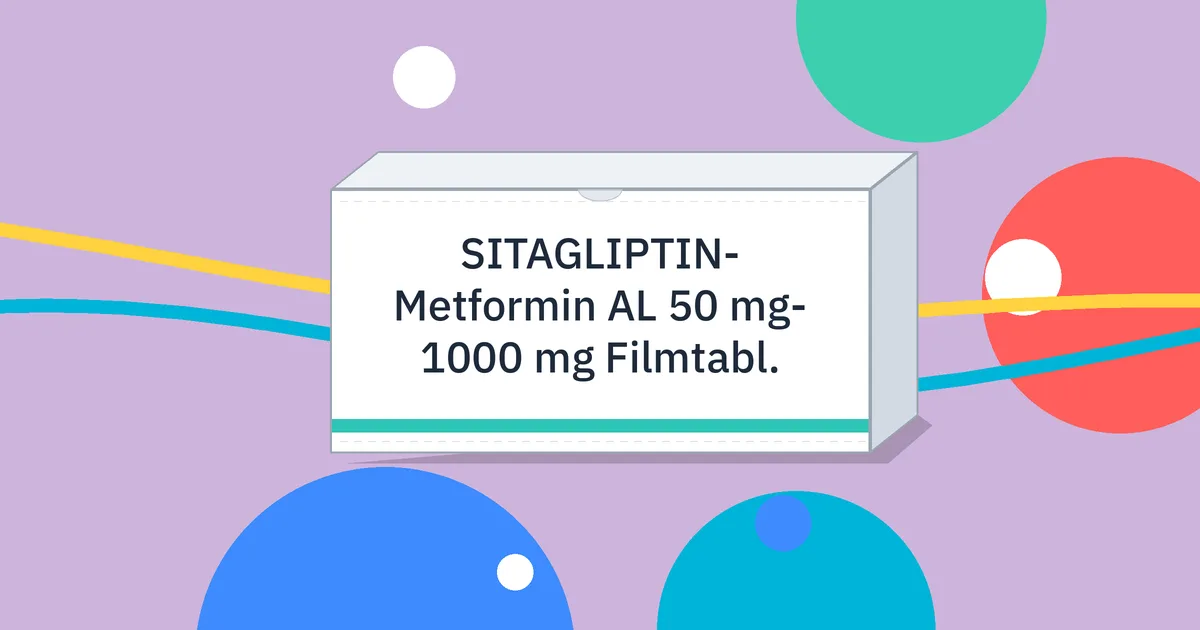 Symbolbild: Packung mit der Aufschrift SITAGLIPTIN-Metformin AL 50 mg-1000 mg Filmtabl. (PZN 17916803) – Verfügbarkeit und Bezug in Apotheken in Frankfurt am Main