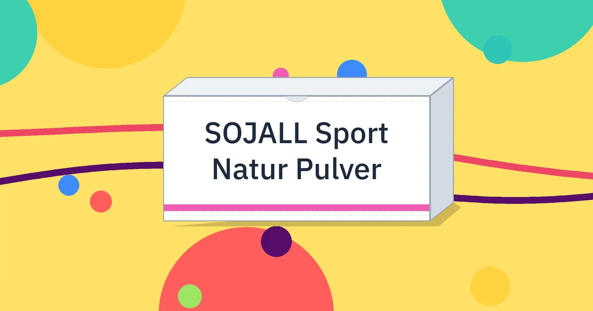 Symbolbild: Packung mit der Aufschrift SOJALL Sport Natur Pulver (PZN 16572566) – Verfügbarkeit und Bezug in Apotheken in Frankfurt am Main