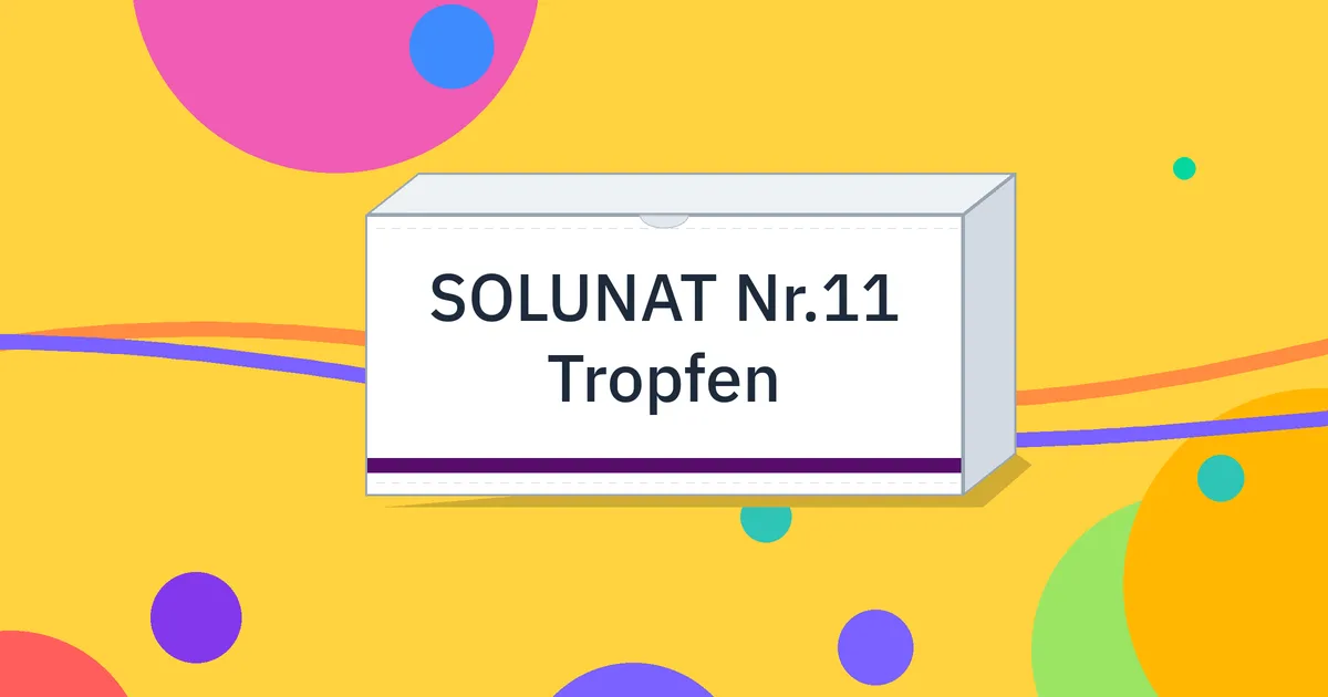 Symbolbild: Packung mit der Aufschrift SOLUNAT Nr.11 Tropfen (PZN 02940345) – Verfügbarkeit und Bezug in Apotheken in Frankfurt am Main