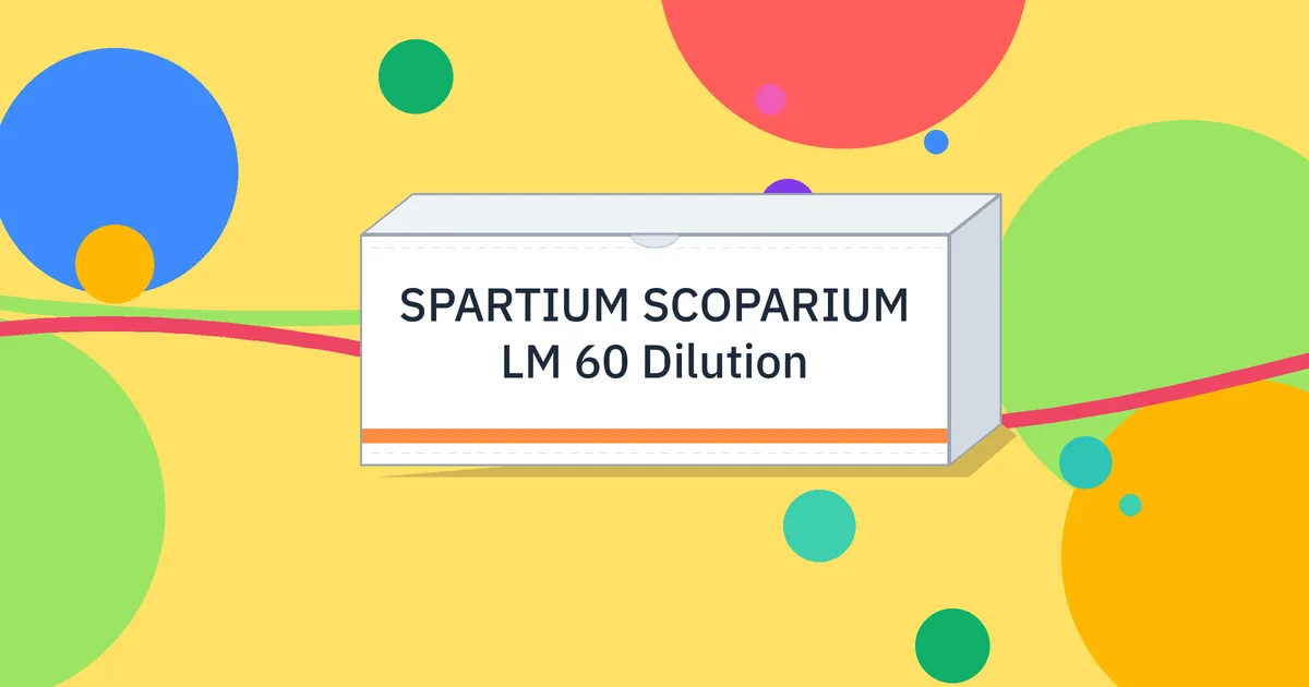 Symbolbild: Packung mit der Aufschrift SPARTIUM SCOPARIUM LM 60 Dilution (PZN 13194974) – Verfügbarkeit und Bezug in Apotheken in Frankfurt am Main