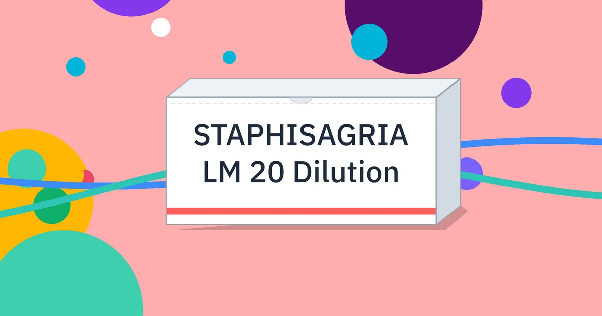 Symbolbild: Packung mit der Aufschrift STAPHISAGRIA LM 20 Dilution (PZN 13199670) – Verfügbarkeit und Bezug in Apotheken in Frankfurt am Main