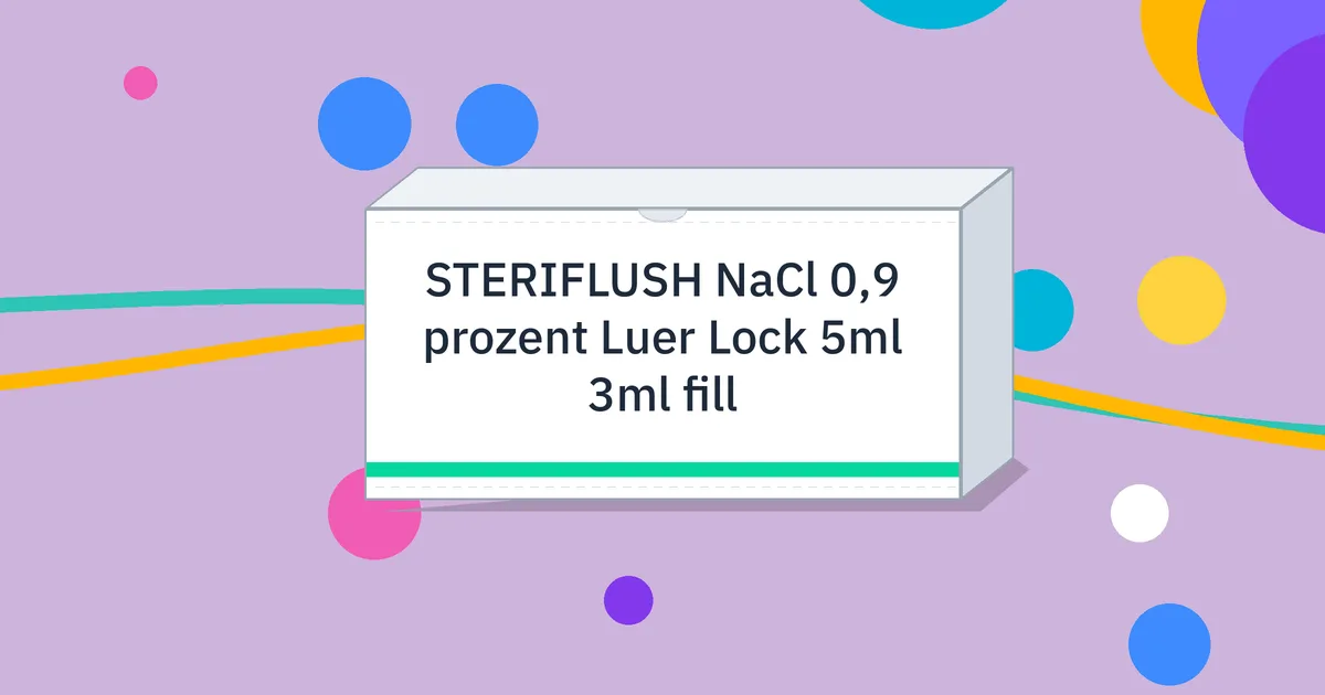 Symbolbild: Packung mit der Aufschrift STERIFLUSH NaCl 0,9 prozent Luer Lock 5ml 3ml fill (PZN 20617122) – Verfügbarkeit und Bezug in Apotheken in Frankfurt am Main
