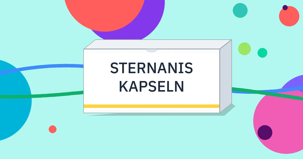 Symbolbild: Packung mit der Aufschrift STERNANIS KAPSELN (PZN 07283596) – Verfügbarkeit und Bezug in Apotheken in Frankfurt am Main