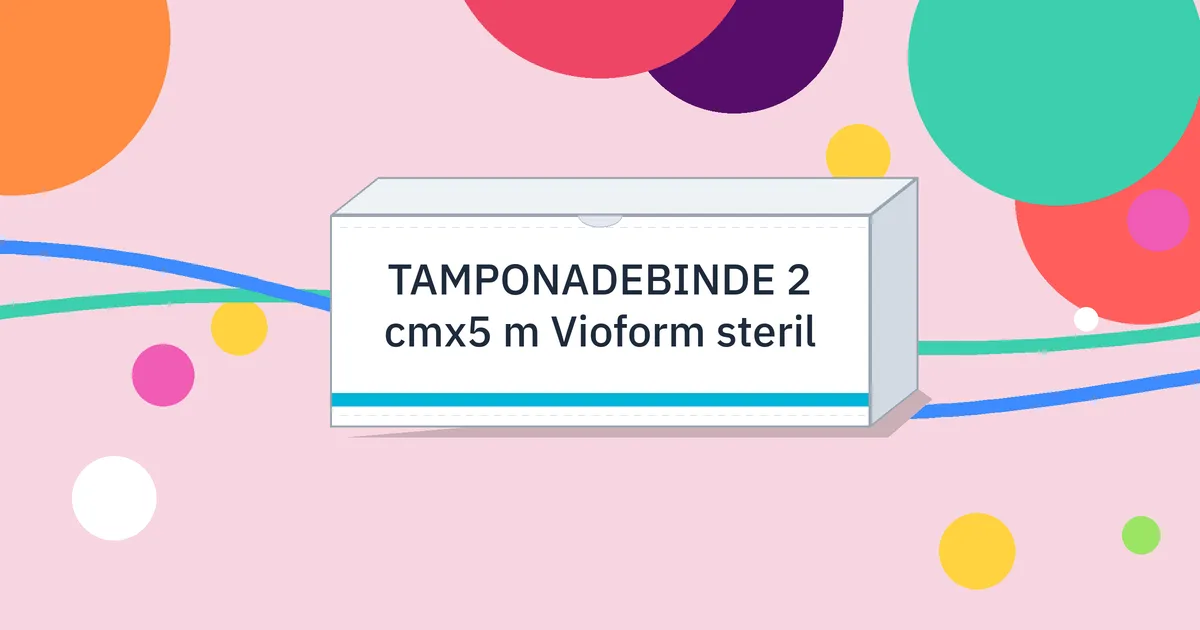 Symbolbild: Packung mit der Aufschrift TAMPONADEBINDE 2 cmx5 m Vioform steril (PZN 01721003) – Verfügbarkeit und Bezug in Apotheken in Frankfurt am Main