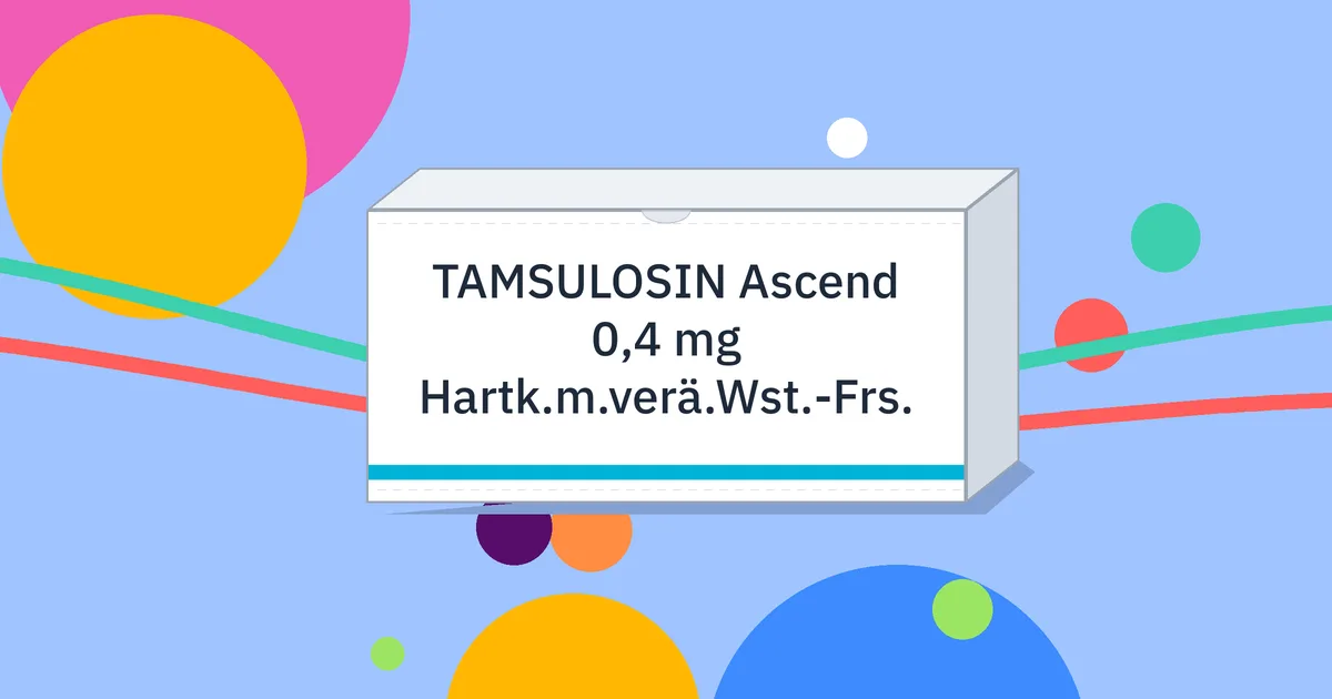 Symbolbild: Packung mit der Aufschrift TAMSULOSIN Ascend 0,4 mg Hartk.m.verä.Wst.-Frs. (PZN 18899691) – Verfügbarkeit und Bezug in Apotheken in Frankfurt am Main