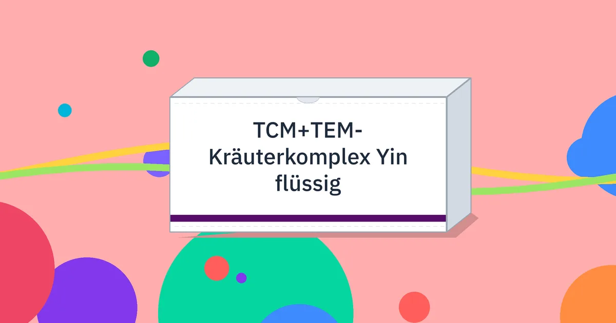 Symbolbild: Packung mit der Aufschrift TCM+TEM-Kräuterkomplex Yin flüssig (PZN 10748432) – Verfügbarkeit und Bezug in Apotheken in Frankfurt am Main