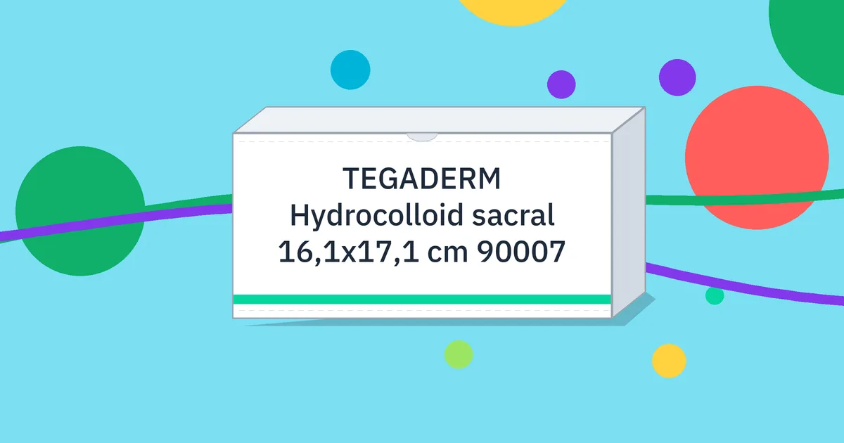 Symbolbild: Packung mit der Aufschrift TEGADERM Hydrocolloid sacral 16,1x17,1 cm 90007 (PZN 05398941) – Verfügbarkeit und Bezug in Apotheken in Frankfurt am Main