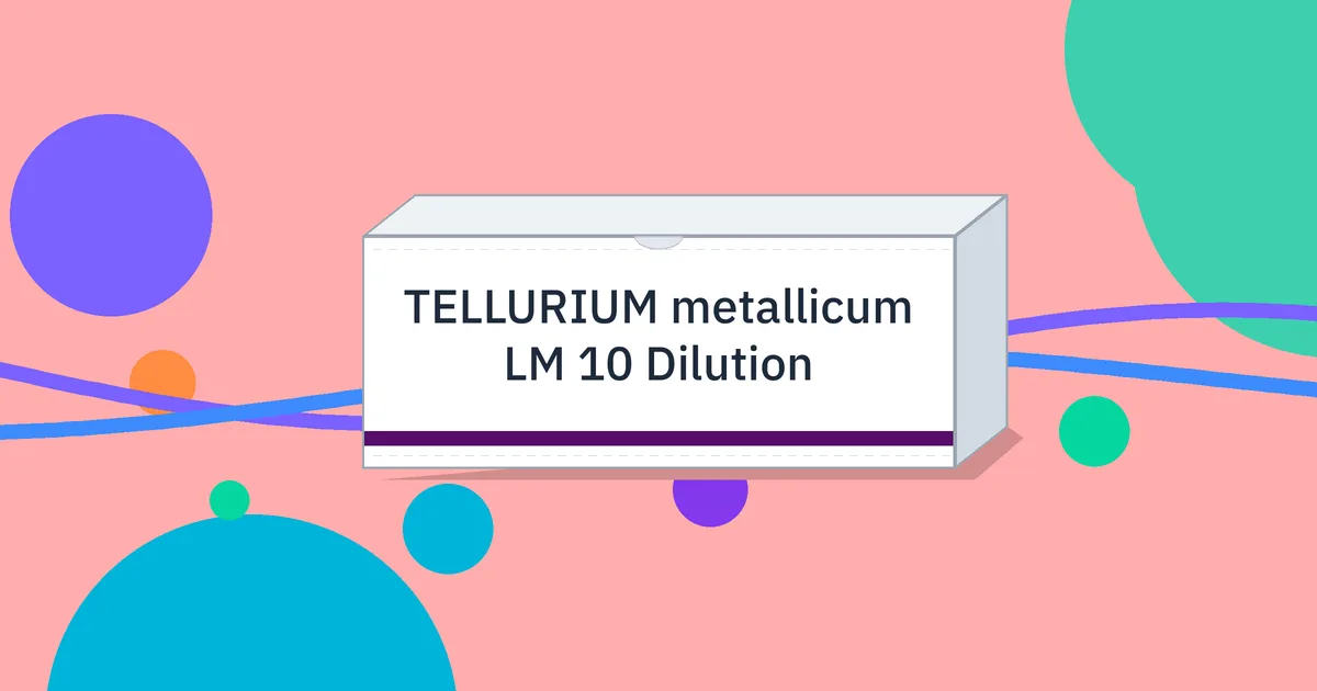 Symbolbild: Packung mit der Aufschrift TELLURIUM metallicum LM 10 Dilution (PZN 13215618) – Verfügbarkeit und Bezug in Apotheken in Frankfurt am Main