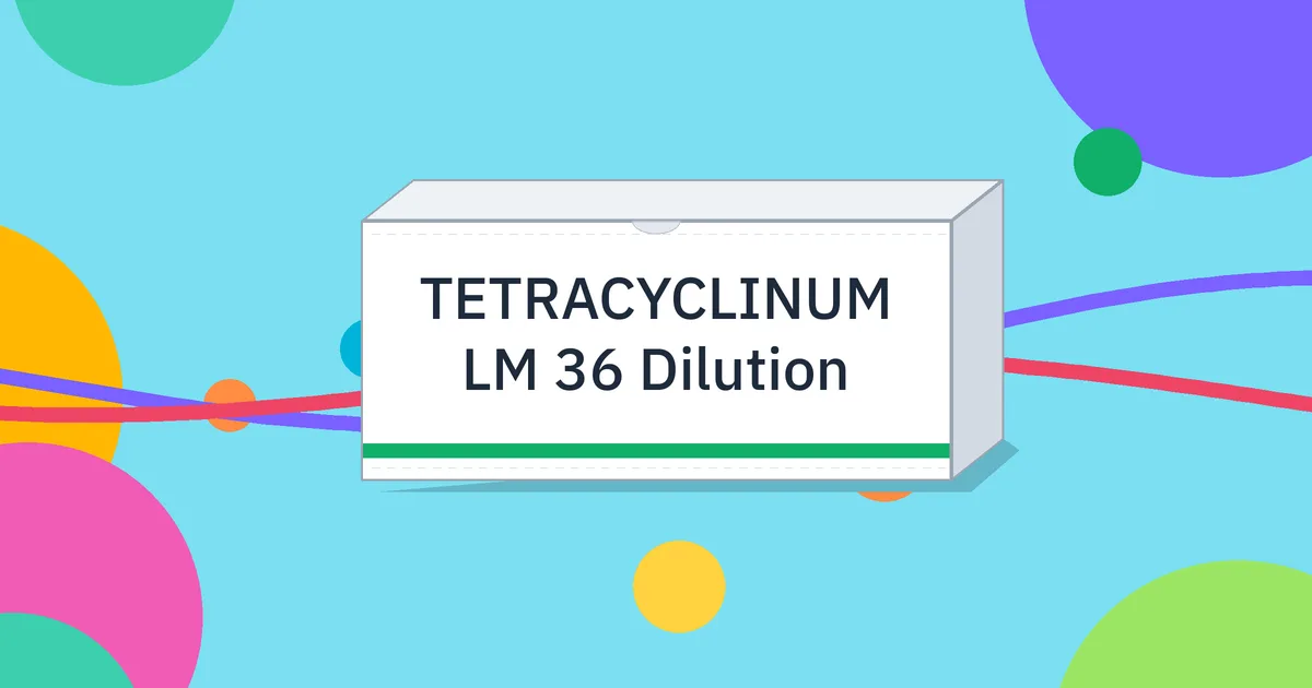 Symbolbild: Packung mit der Aufschrift TETRACYCLINUM LM 36 Dilution (PZN 13689492) – Verfügbarkeit und Bezug in Apotheken in Frankfurt am Main