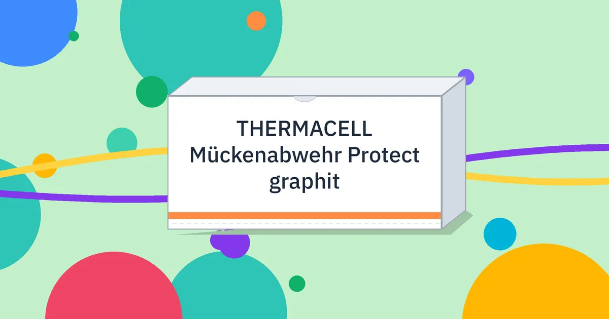 Symbolbild: Packung mit der Aufschrift THERMACELL Mückenabwehr Protect graphit (PZN 14355652) – Verfügbarkeit und Bezug in Apotheken in Frankfurt am Main