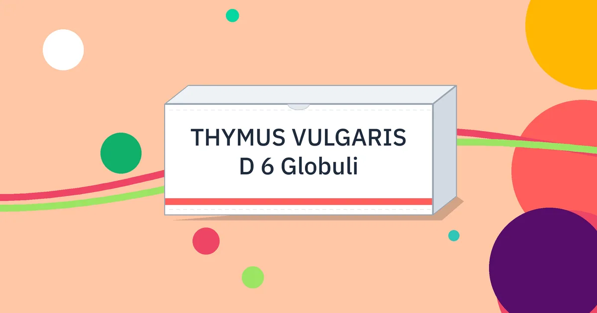 Symbolbild: Packung mit der Aufschrift THYMUS VULGARIS D 6 Globuli (PZN 16694306) – Verfügbarkeit und Bezug in Apotheken in Frankfurt am Main