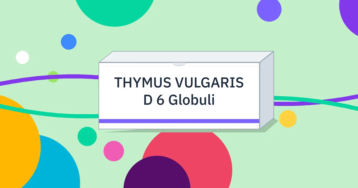 Symbolbild: Packung mit der Aufschrift THYMUS VULGARIS D 6 Globuli (PZN 00909590) – Verfügbarkeit und Bezug in Apotheken in Frankfurt am Main