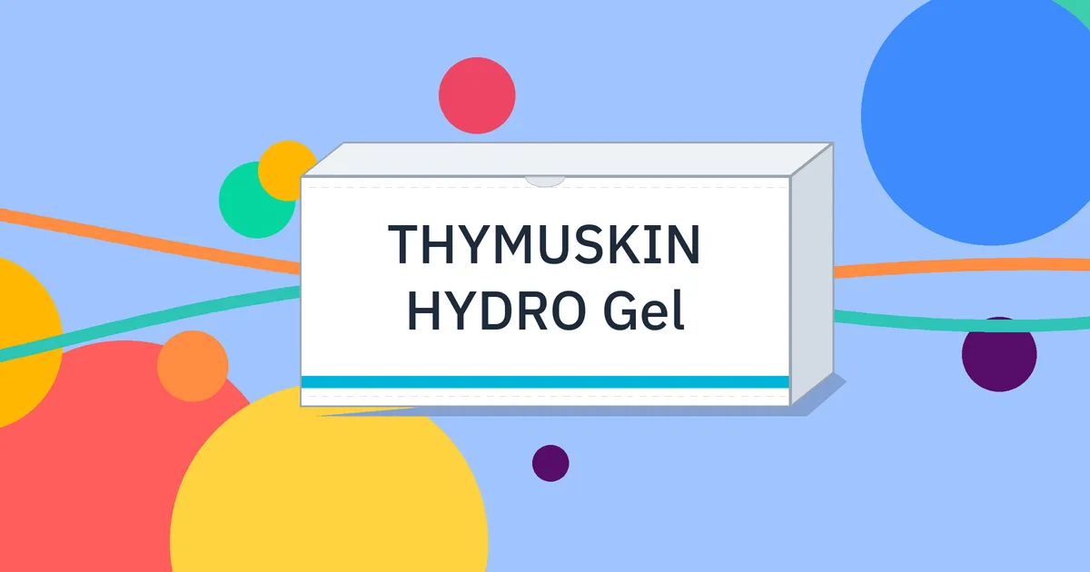 Symbolbild: Packung mit der Aufschrift THYMUSKIN HYDRO Gel (PZN 16013594) – Verfügbarkeit und Bezug in Apotheken in Frankfurt am Main