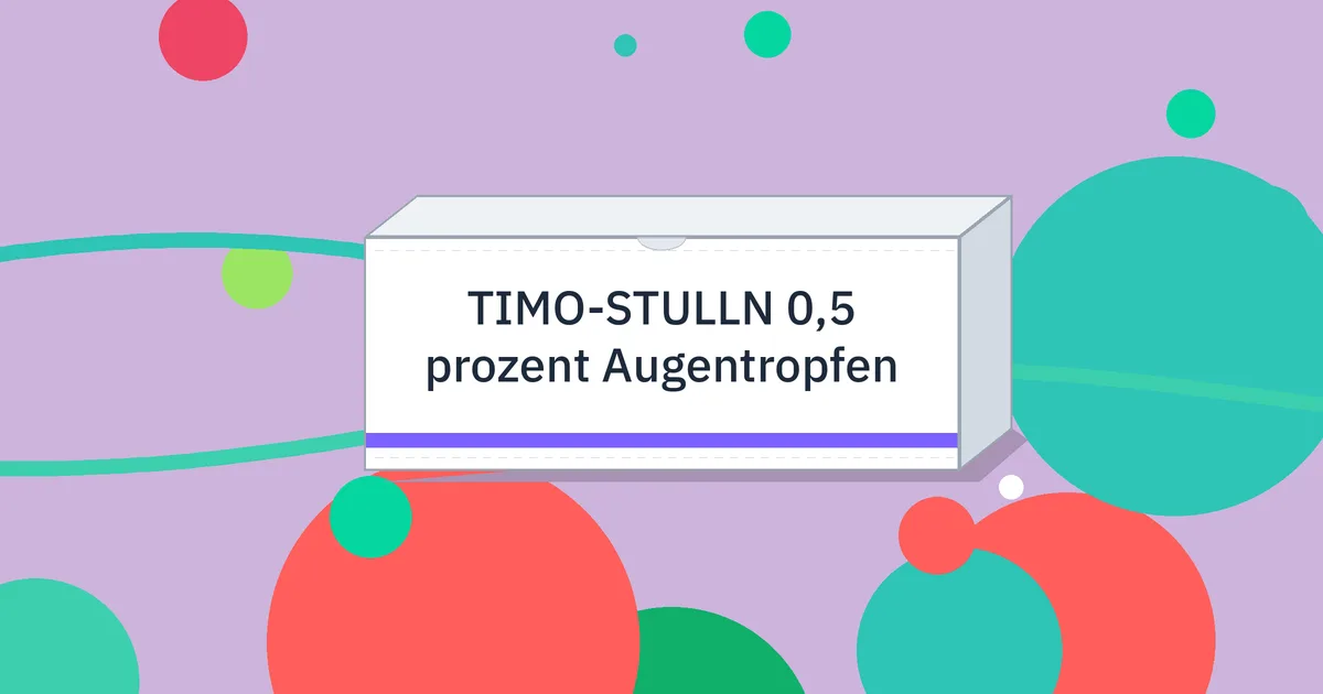 Symbolbild: Packung mit der Aufschrift TIMO-STULLN 0,5 prozent Augentropfen (PZN 06879051) – Verfügbarkeit und Bezug in Apotheken in Frankfurt am Main