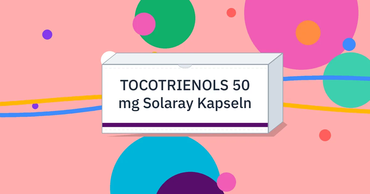 Symbolbild: Packung mit der Aufschrift TOCOTRIENOLS 50 mg Solaray Kapseln (PZN 17254839) – Verfügbarkeit und Bezug in Apotheken in Frankfurt am Main