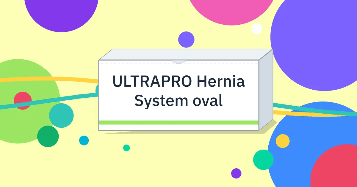 Symbolbild: Packung mit der Aufschrift ULTRAPRO Hernia System oval (PZN 04853018) – Verfügbarkeit und Bezug in Apotheken in Frankfurt am Main