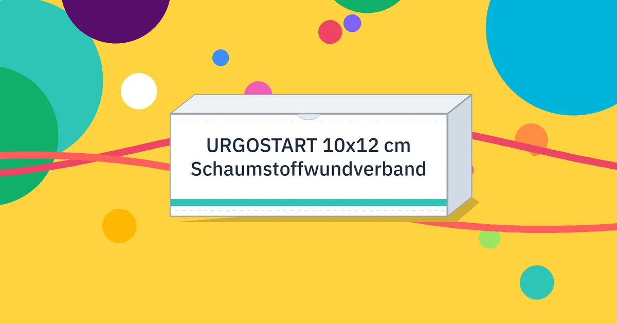 Symbolbild: Packung mit der Aufschrift URGOSTART 10x12 cm Schaumstoffwundverband (PZN 19777866) – Verfügbarkeit und Bezug in Apotheken in Frankfurt am Main