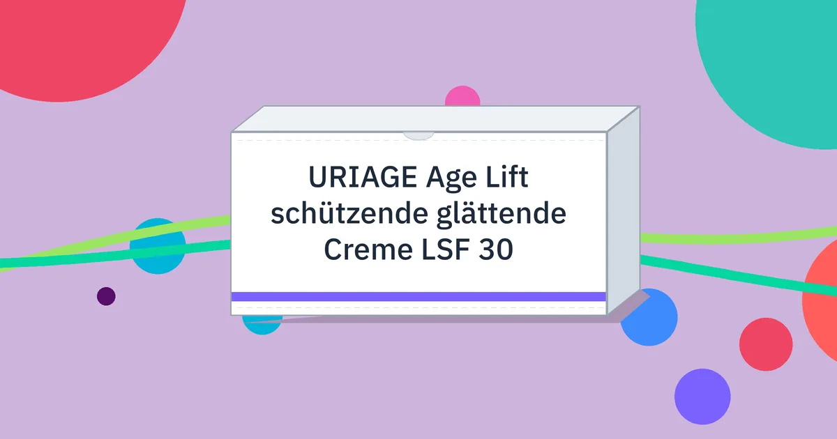 Symbolbild: Packung mit der Aufschrift URIAGE Age Lift schützende glättende Creme LSF 30 (PZN 18193146) – Verfügbarkeit und Bezug in Apotheken in Frankfurt am Main
