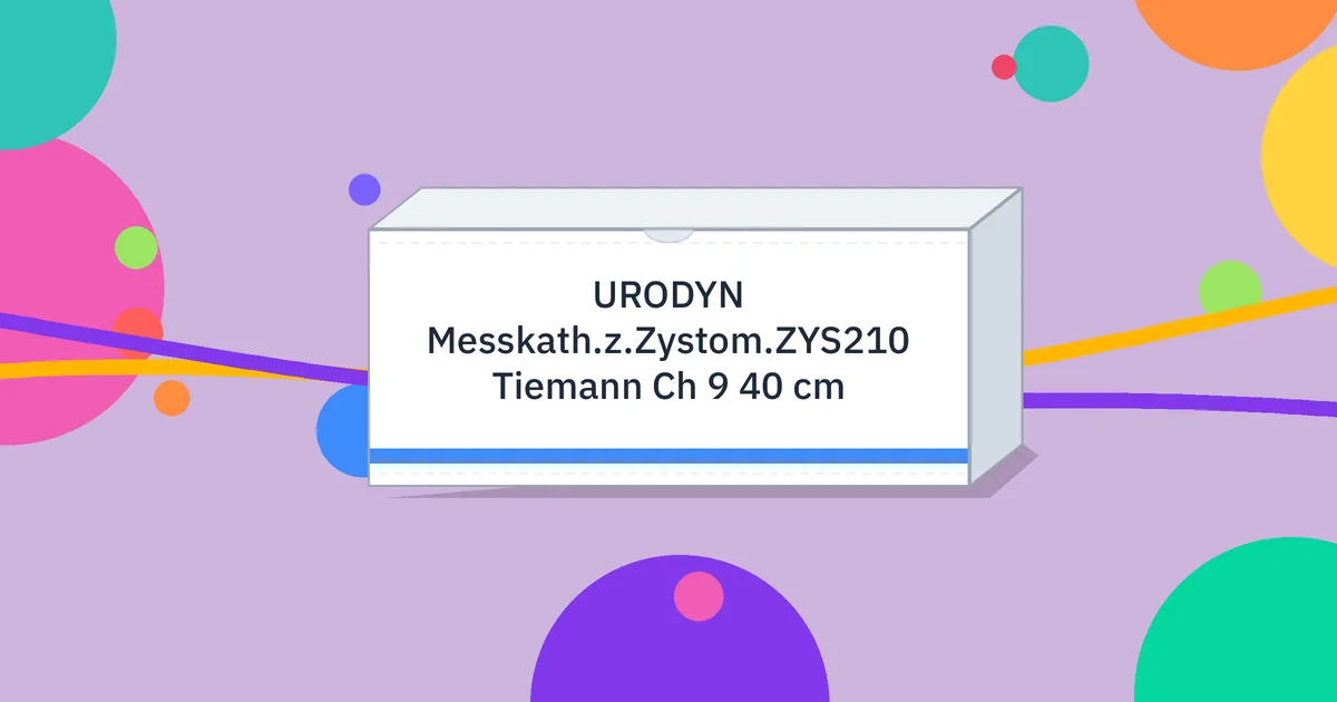 Symbolbild: Packung mit der Aufschrift URODYN Messkath.z.Zystom.ZYS210 Tiemann Ch 9 40 cm (PZN 05036439) – Verfügbarkeit und Bezug in Apotheken in Frankfurt am Main