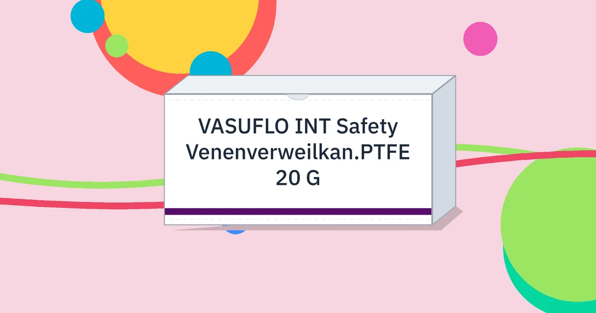Symbolbild: Packung mit der Aufschrift VASUFLO INT Safety Venenverweilkan.PTFE 20 G (PZN 18044541) – Verfügbarkeit und Bezug in Apotheken in Frankfurt am Main