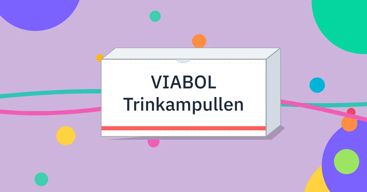 Symbolbild: Packung mit der Aufschrift VIABOL Trinkampullen (PZN 04783772) – Verfügbarkeit und Bezug in Apotheken in Frankfurt am Main