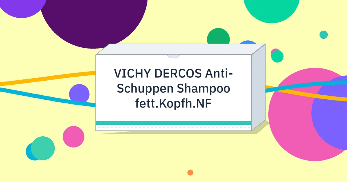 Symbolbild: Packung mit der Aufschrift VICHY DERCOS Anti-Schuppen Shampoo fett.Kopfh.NF (PZN 17258398) – Verfügbarkeit und Bezug in Apotheken in Frankfurt am Main