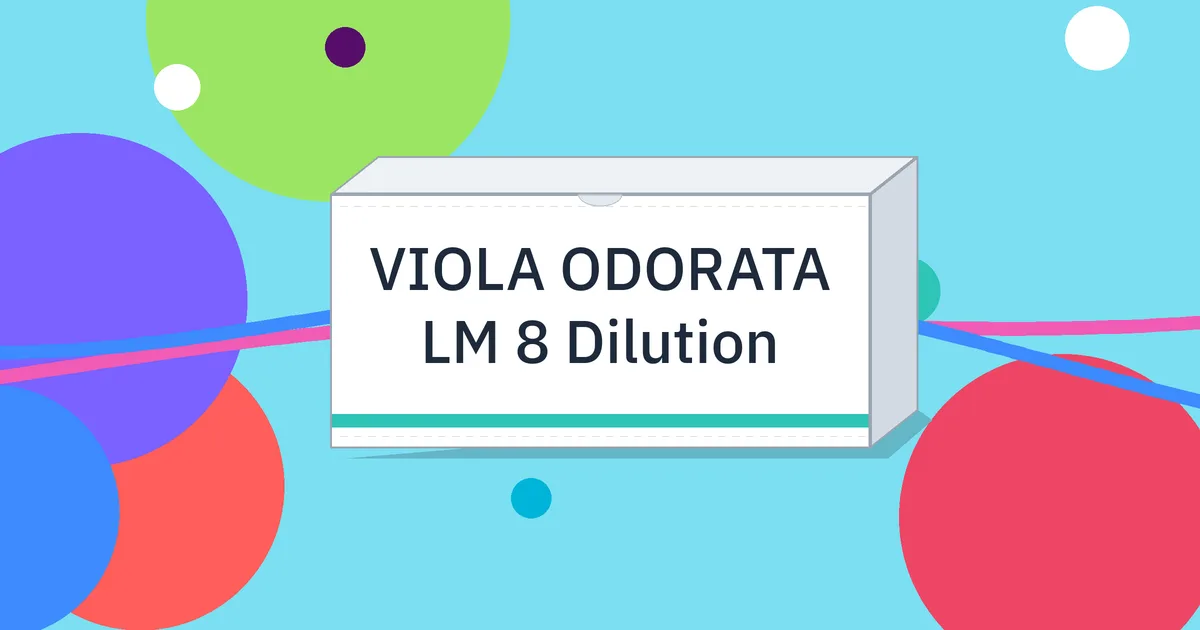 Symbolbild: Packung mit der Aufschrift VIOLA ODORATA LM 8 Dilution (PZN 13275276) – Verfügbarkeit und Bezug in Apotheken in Frankfurt am Main