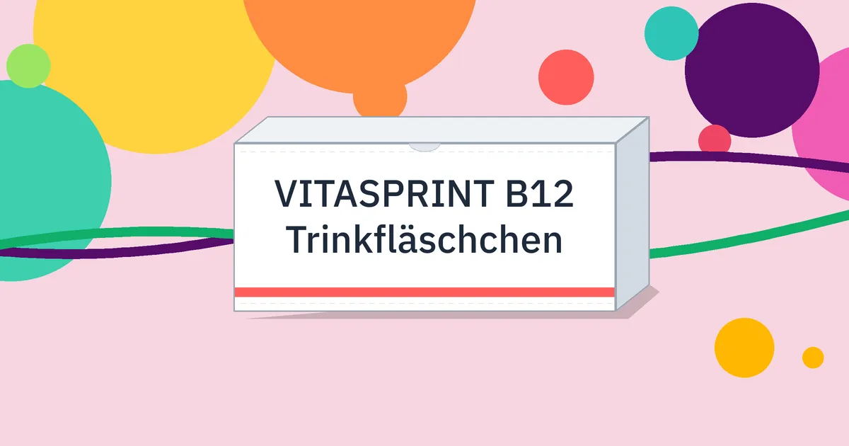 Symbolbild: Packung mit der Aufschrift VITASPRINT B12 Trinkfläschchen (PZN 11522457) – Verfügbarkeit und Bezug in Apotheken in Frankfurt am Main