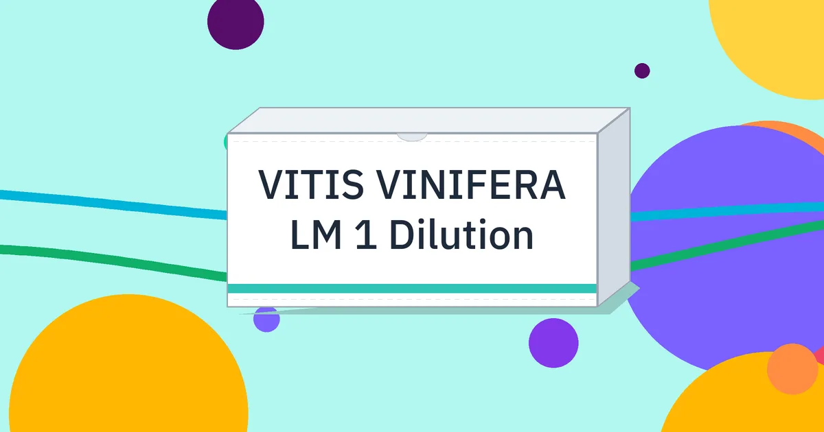 Symbolbild: Packung mit der Aufschrift VITIS VINIFERA LM 1 Dilution (PZN 13279423) – Verfügbarkeit und Bezug in Apotheken in Frankfurt am Main