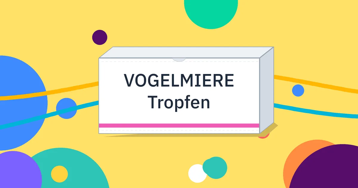 Symbolbild: Packung mit der Aufschrift VOGELMIERE Tropfen (PZN 19148998) – Verfügbarkeit und Bezug in Apotheken in Frankfurt am Main