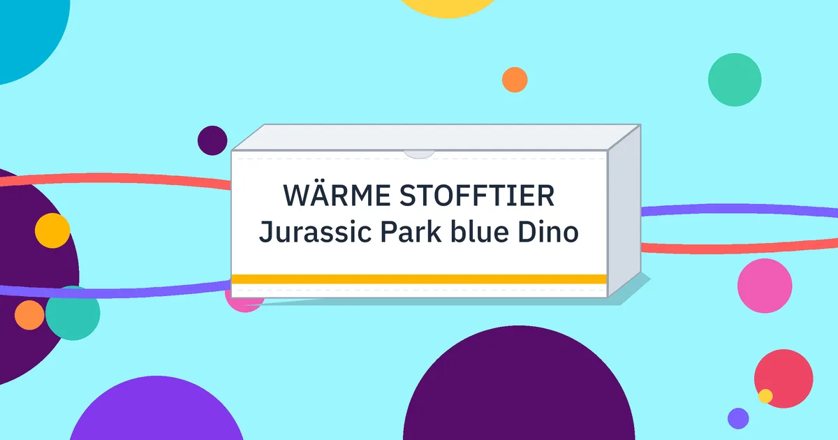 Symbolbild: Packung mit der Aufschrift WÄRME STOFFTIER Jurassic Park blue Dino (PZN 20207364) – Verfügbarkeit und Bezug in Apotheken in Frankfurt am Main