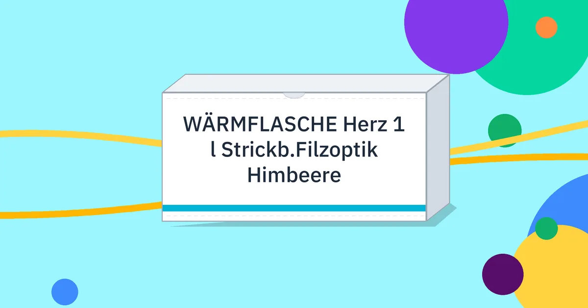 Symbolbild: Packung mit der Aufschrift WÄRMFLASCHE Herz 1 l Strickb.Filzoptik Himbeere (PZN 14403960) – Verfügbarkeit und Bezug in Apotheken in Frankfurt am Main
