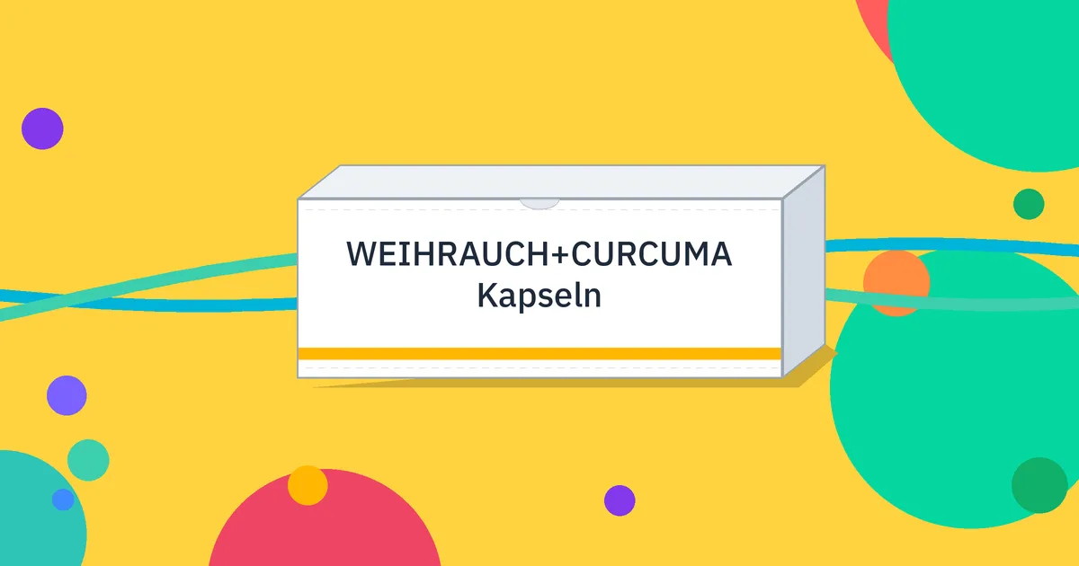 Symbolbild: Packung mit der Aufschrift WEIHRAUCH+CURCUMA Kapseln (PZN 19550401) – Verfügbarkeit und Bezug in Apotheken in Frankfurt am Main