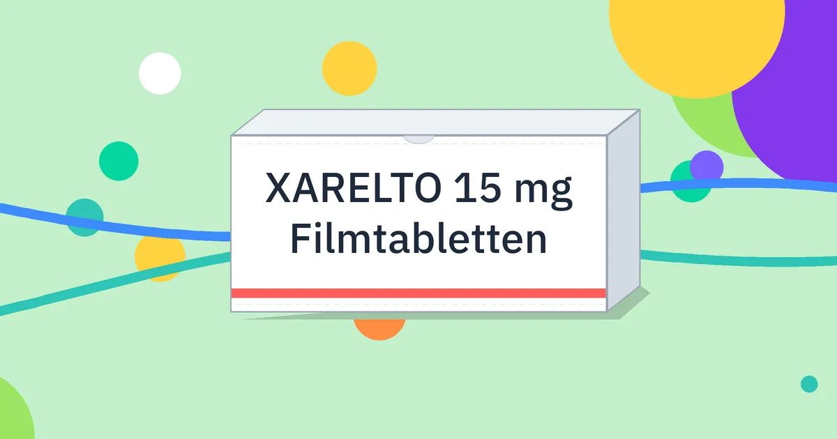 Symbolbild: Packung mit der Aufschrift XARELTO 15 mg Filmtabletten (PZN 13711866) – Verfügbarkeit und Bezug in Apotheken in Frankfurt am Main
