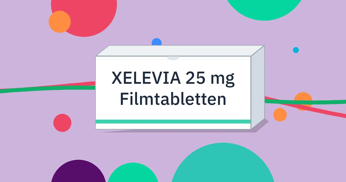 Symbolbild: Packung mit der Aufschrift XELEVIA 25 mg Filmtabletten (PZN 09517696) – Verfügbarkeit und Bezug in Apotheken in Frankfurt am Main