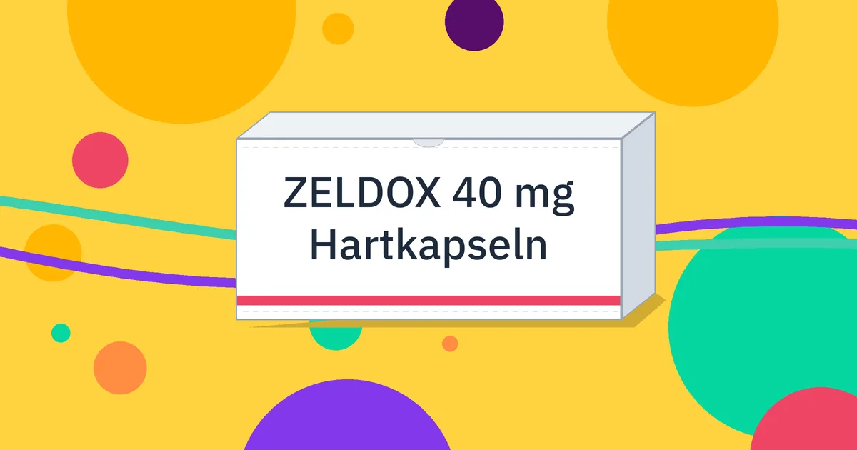 Symbolbild: Packung mit der Aufschrift ZELDOX 40 mg Hartkapseln (PZN 16201166) – Verfügbarkeit und Bezug in Apotheken in Frankfurt am Main