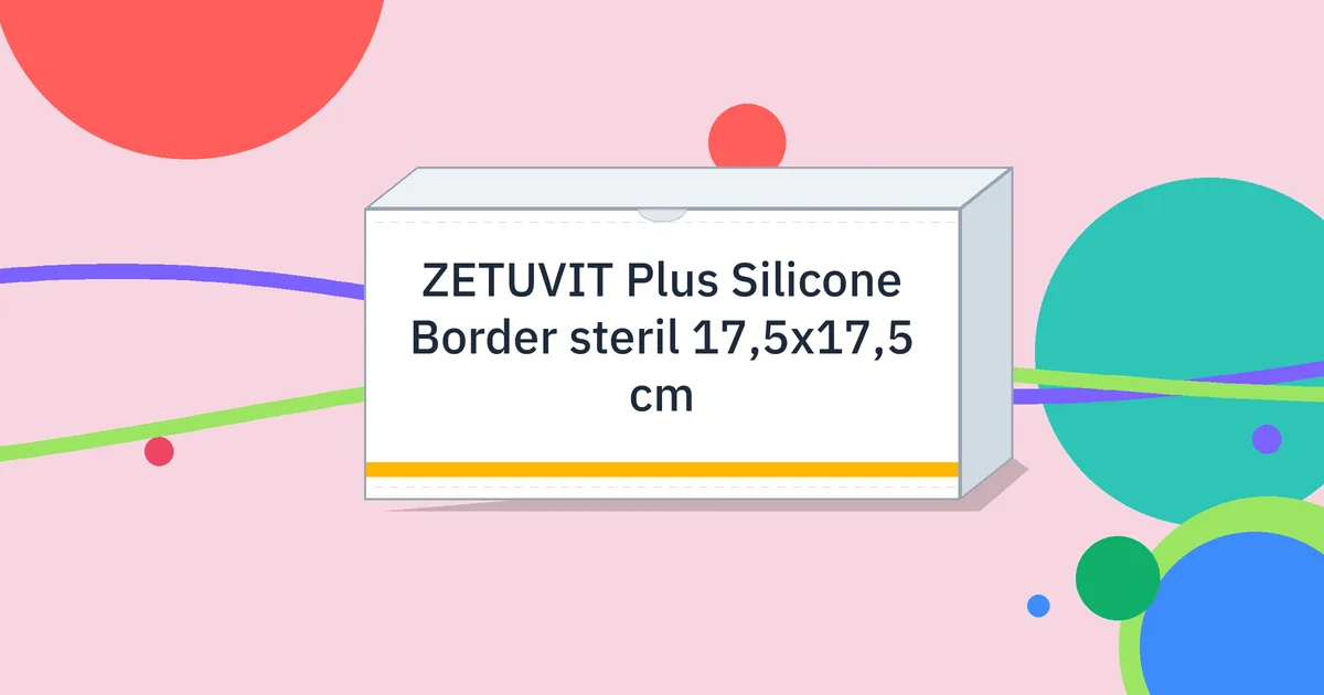 Symbolbild: Packung mit der Aufschrift ZETUVIT Plus Silicone Border steril 17,5x17,5 cm (PZN 18799587) – Verfügbarkeit und Bezug in Apotheken in Frankfurt am Main