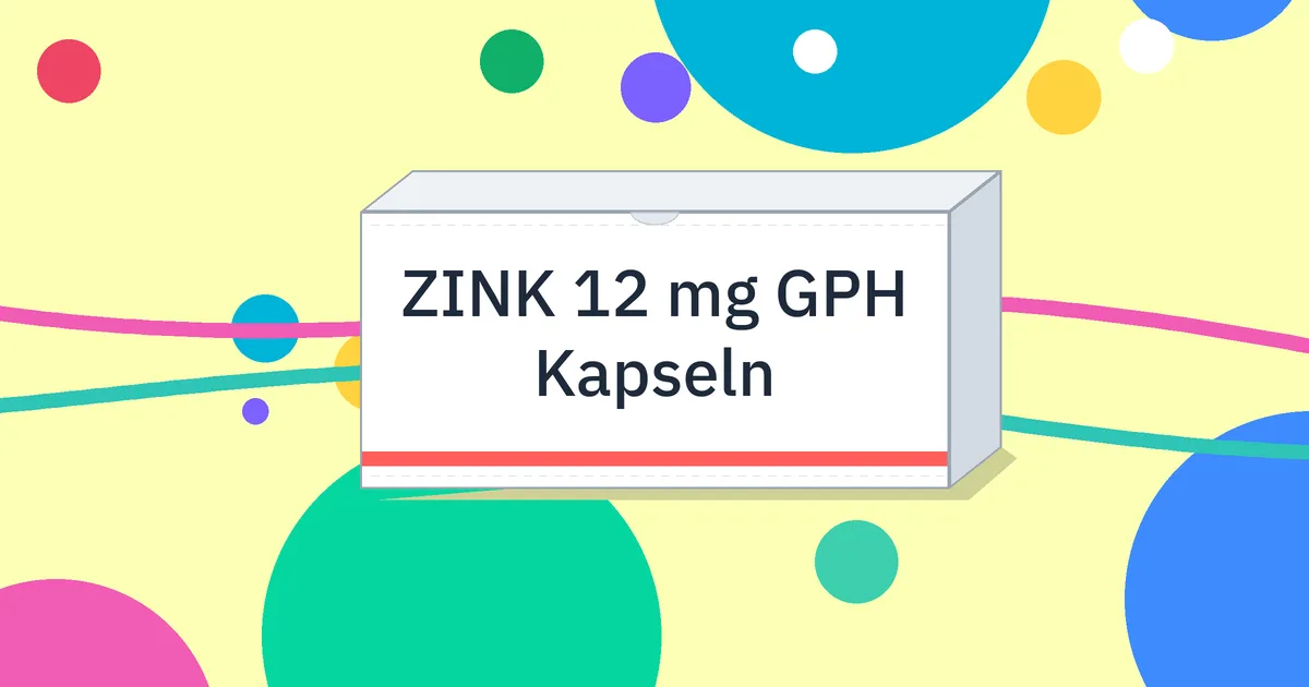 Symbolbild: Packung mit der Aufschrift ZINK 12 mg GPH Kapseln (PZN 03466472) – Verfügbarkeit und Bezug in Apotheken in Frankfurt am Main