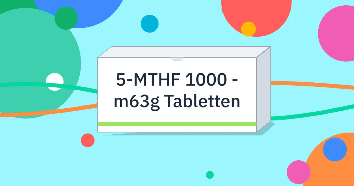 Symbolbild: Packung mit der Aufschrift 5-MTHF 1000 -m63g Tabletten (PZN 19646242) – Verfügbarkeit und Bezug in Apotheken in Frankfurt am Main